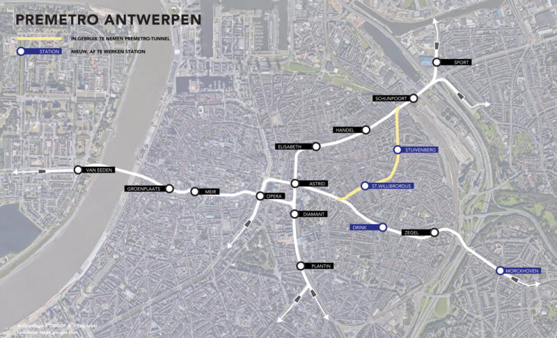 GROUP A, archipelago en Tractebel geselecteerd voor Premetro Antwerpen - GROUP A